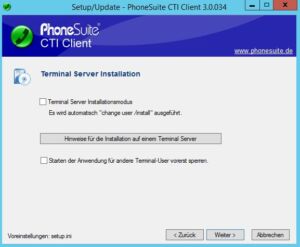 Installation und Einrichtung von CTI über TAPI mit PhoneSuite • AMTANGEE