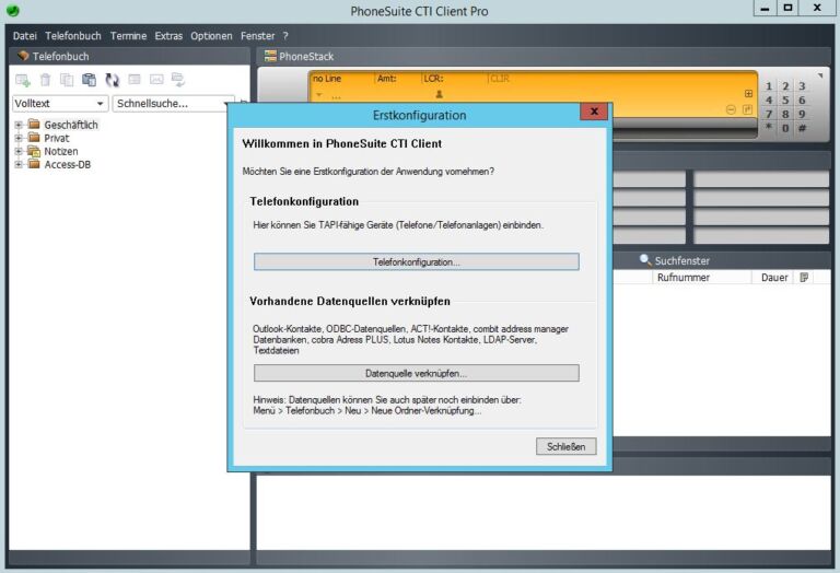Installation und Einrichtung von CTI über TAPI mit PhoneSuite • AMTANGEE GmbH